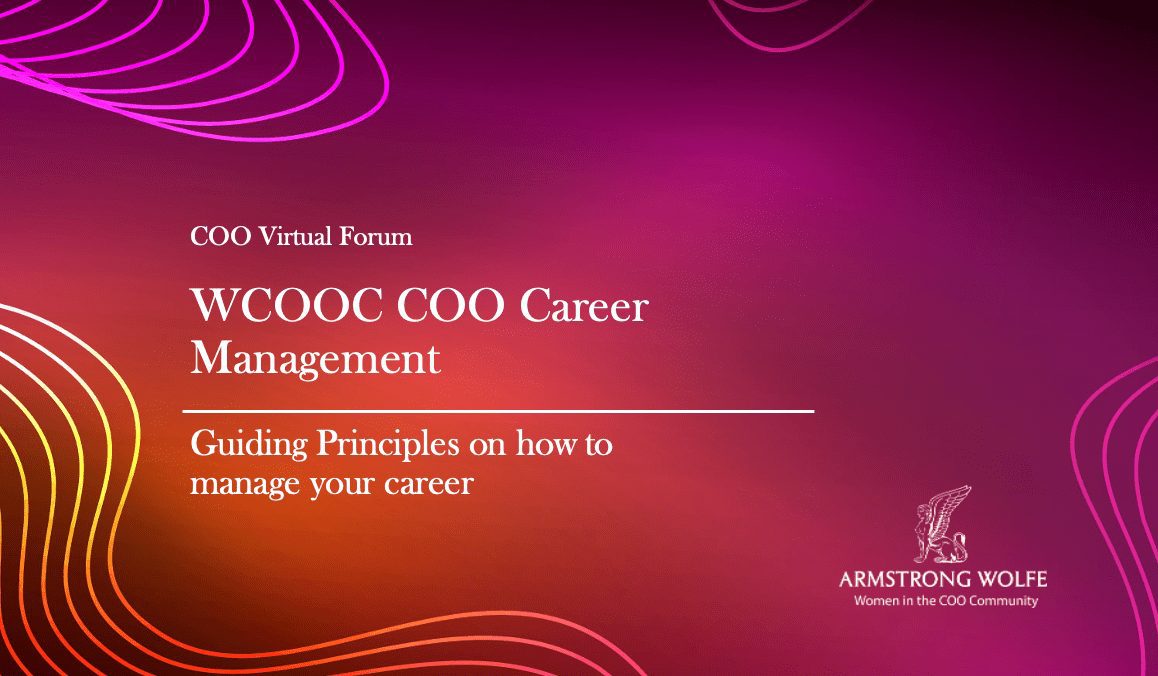 Q1 WCOOC Career Management Forum APAC - Armstrong Wolfe | Financial Advisory